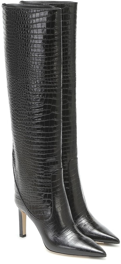 Jimmy Choo Mavis 85 leather knee-high boots - ShopStyle