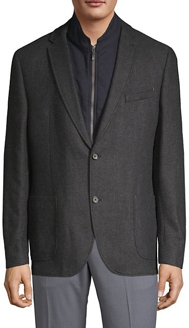 Bugatti Textured Hybrid Sports Jacket - ShopStyle