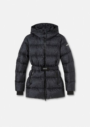 Versace La Greca print puffer jacket - ShopStyle