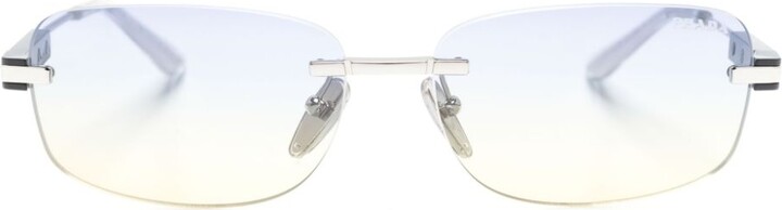 Prada Eyewear Rimless Rectangular Sunglasses - ShopStyle