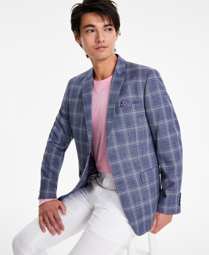 Nick Graham Men's Slim-Fit Stretch Patterned Sport Coats - ShopStyle