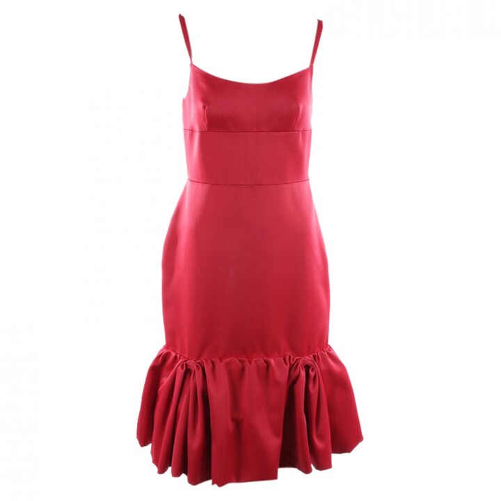 Prada red Leather Dresses - ShopStyle