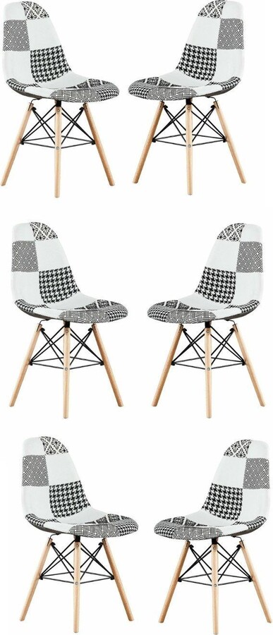 Life Interiors Chrono Patchwork Eiffel Dining Chair, Set of 6 - ShopStyle