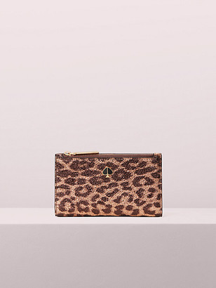 Kate Spade Metallic Leopard Small Slim Bifold Wallet - ShopStyle