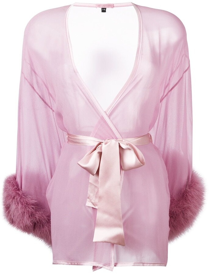 Gilda and Pearl Diana sheer silk robe - ShopStyle