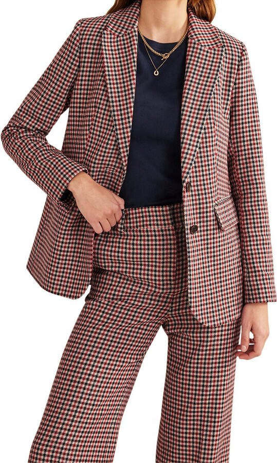 Boden The Brighton Wool-Blend Check Blazer - ShopStyle