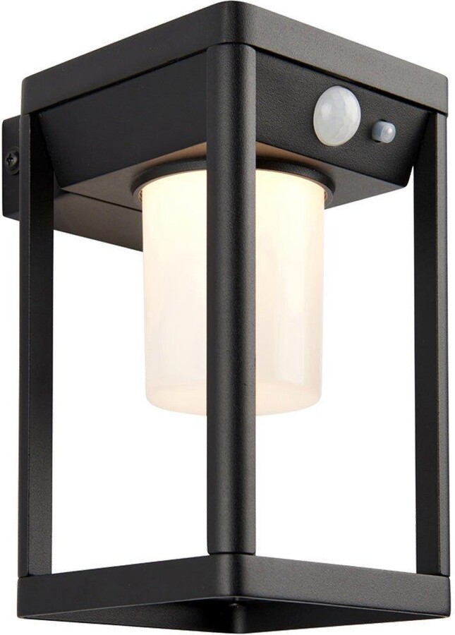 Loops Modern Solar Powered Wall Light with PIR & Photocell - Textured ...