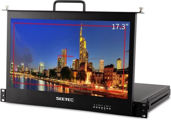 SEETEC 17.3 Inch SDI Rack Mount Monitor SC173-HSD-56 1RU Pull Out ...