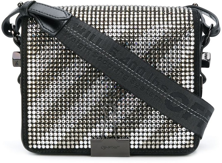 Off-White crystal Binder Clip crossbody bag - ShopStyle