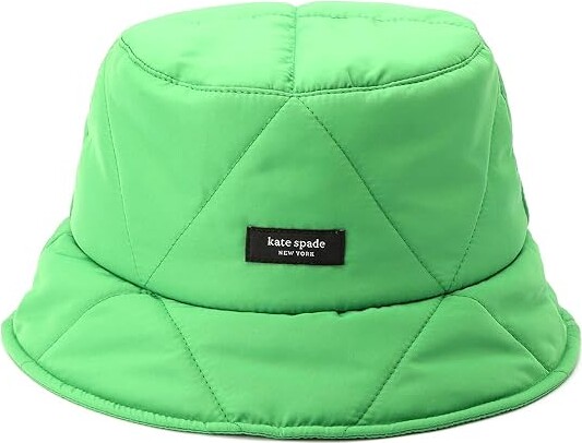 Kate Spade New York Sam Quilted Bucket Hat Green) Caps - ShopStyle