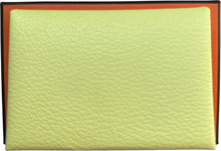 Hermes Calvi leather card wallet - ShopStyle