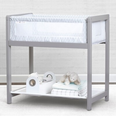 Delta Children Classic Wood Bedside Bassinet Sleeper - Portable Crib ...