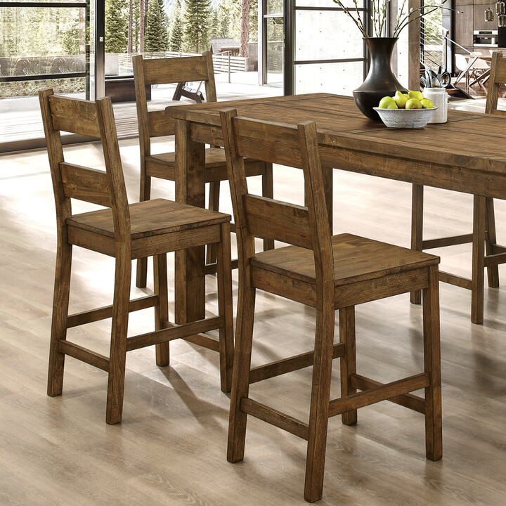Rustic Mission Design Counter Height Ladder Back Dining Stools - ShopStyle