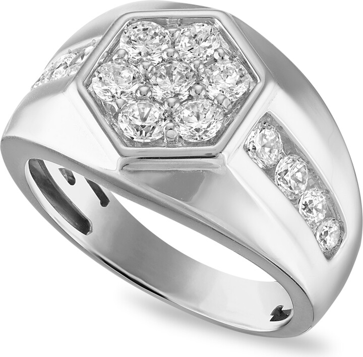 Esquire Men's Jewelry Lab-Grown Diamond (1-1/2 ct. t.w.) Ring in ...