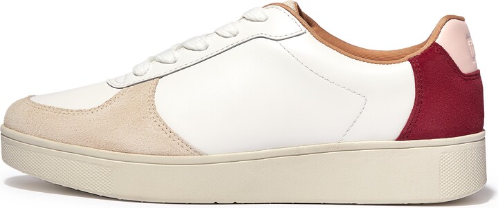 FitFlop Rally Leather/Suede Panel Sneakers - ShopStyle