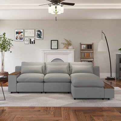 Dakota Fields L-Shaped Modular Sectional Sofa With Removable Back Cushions - ShopStyle