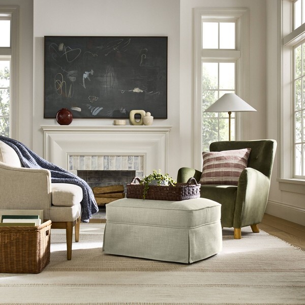 Threshold designed w/Studio McGee 60"x40" Dark Abstract Framed Wall Art ...