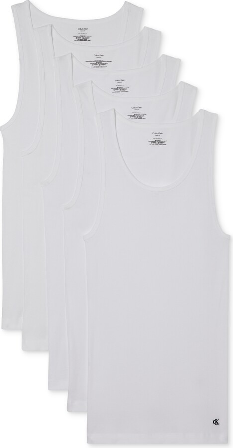 Calvin Klein Men's 5-Pack Cotton Classics Tanks - ShopStyle Tops