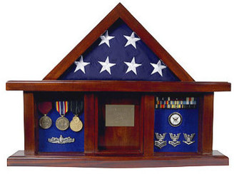 Freedom Display Cases Military Medal Shadow Box with Display Case for 3 ...
