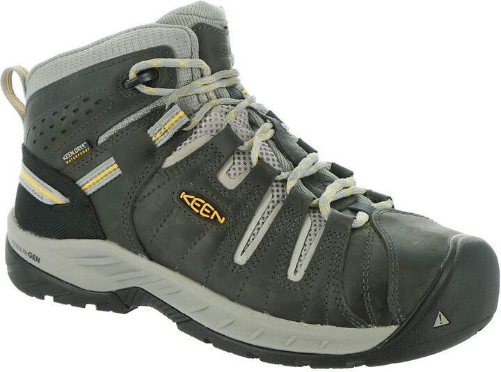 Keen womens Flint 2 Mid Steel Toe Waterproof Work Construction Boot ...