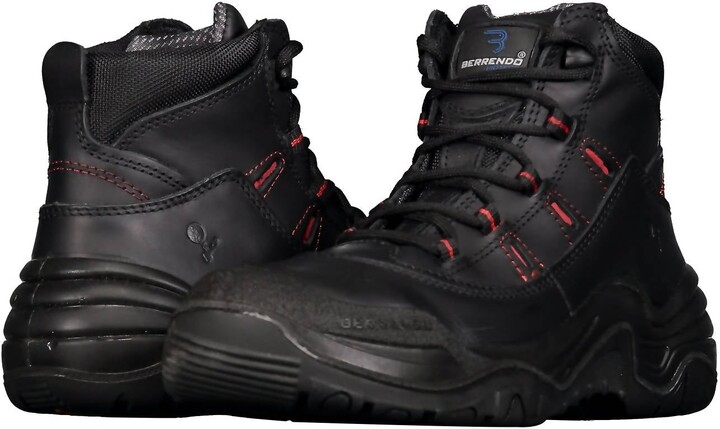 Berrendo Men'S Steel Toe Work Boots 6" In Black - ShopStyle