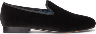 Frette Arturo mens velvet slippers - ShopStyle