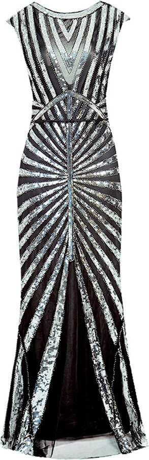 Generic 1920s Flapper Dress for Women UK Vintage Sequin Fringe Beaded ...