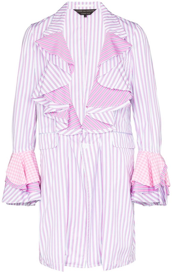 Comme des Garçons Homme Plus Ruffled Coat - ShopStyle