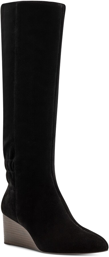 Sole Society Deannah Tall Leather Wedge Boot - ShopStyle