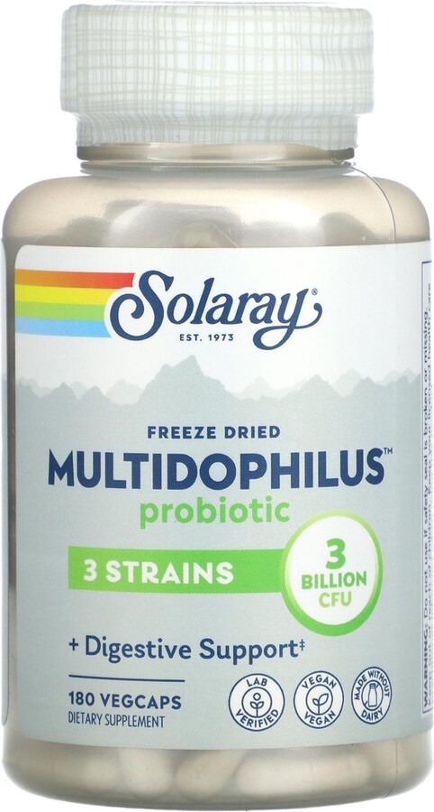 Solaray Freeze Dried Multidophilus Probiotic 3 Billion Cfu - 180 ...