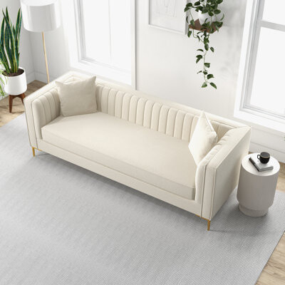 Mercer41 Gaije Mid Century Modern Luxury French Boucle Couch - ShopStyle Sofas & Loveseats