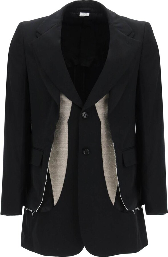 Comme des Garçons Homme Plus layered cut-out jacket - ShopStyle