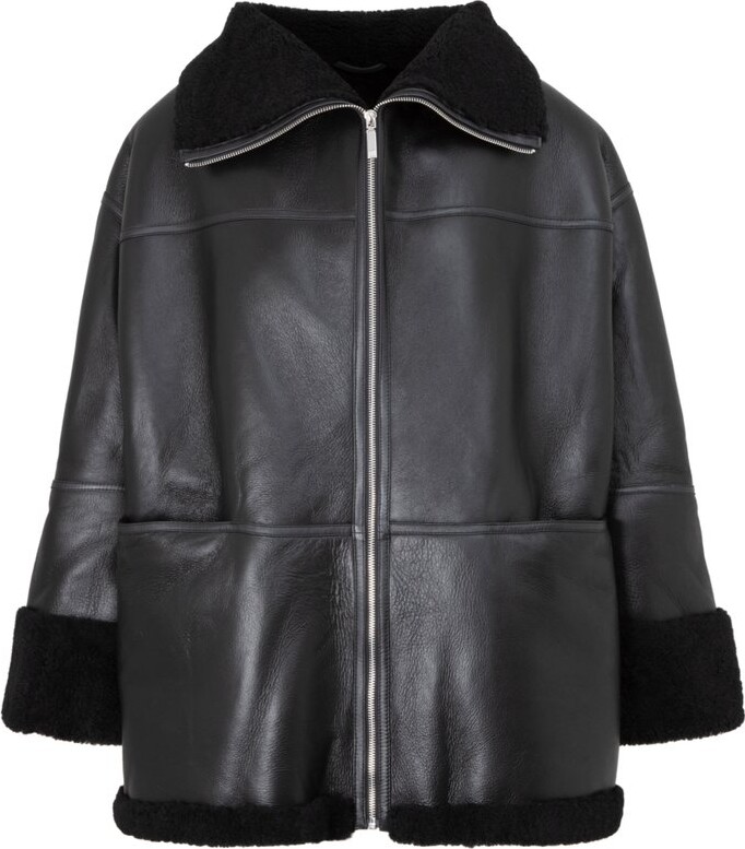 Totême Shearling Trim Jacket - ShopStyle