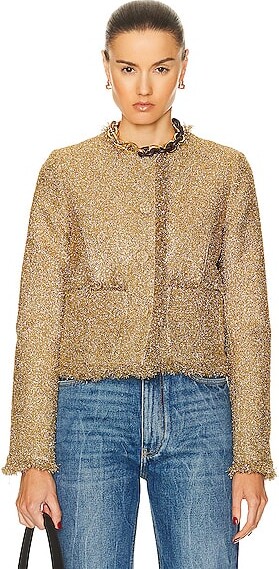 RABANNE Crystal Jacket in Metallic Gold - ShopStyle