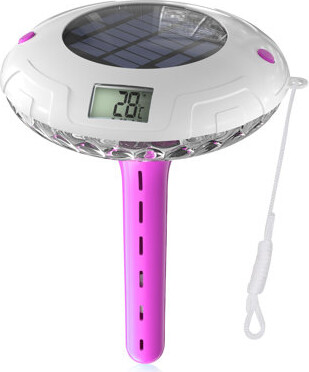 Zeki Shoggy Pool Thermometer Easy To Read, Solar Pool Light With 8 RGBW ...