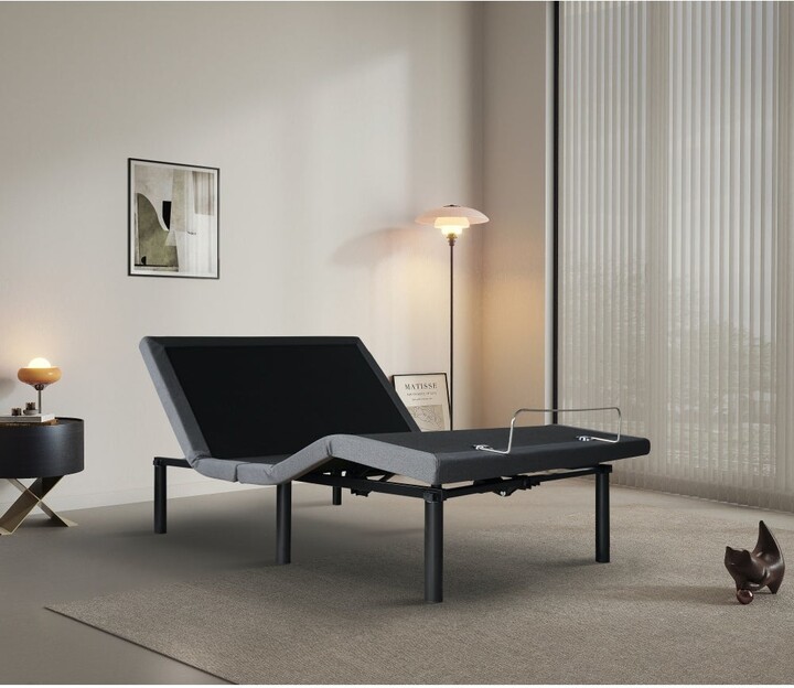 Zeus&Ruta Adjustable Electric Bed Frame with Remote Control Folding ...