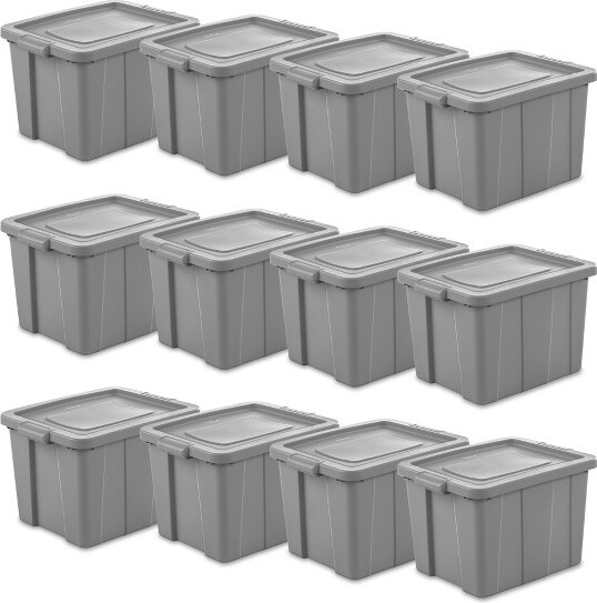Sterilite 16786A06 Tuff1 18 Gallon Plastic Stackable Bins for Use in ...