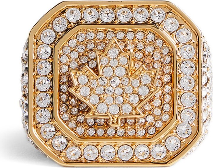 DSQUARED2 Oversize Crystal-Embellished Ring - ShopStyle Jewelry