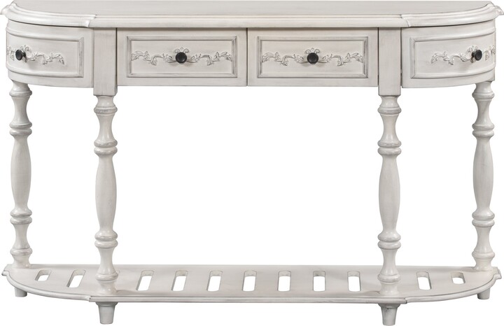 Modern and Contemporary Curved Console Table Sofa Table Entryway Table ...