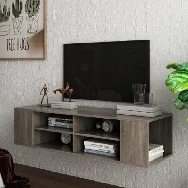 Wall Mounted Media Console,Floating TV Stand Component Shelf with ...