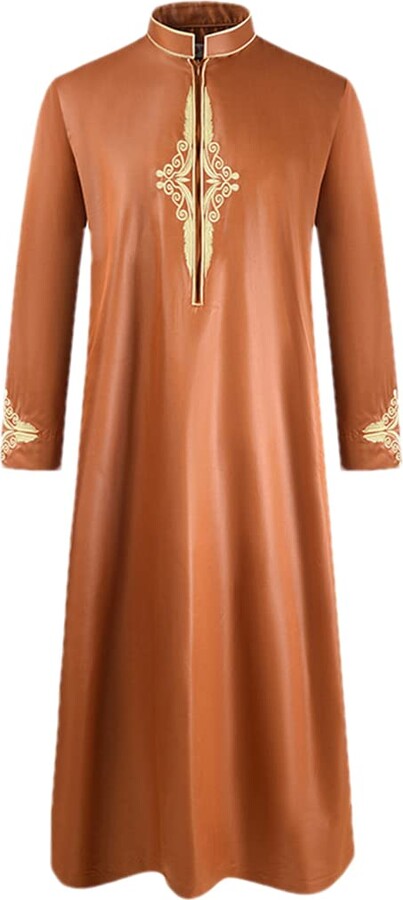 Niiyyjj Middle East Turkey Men Jubba Thobe Men's Muslim Islam Robe ...