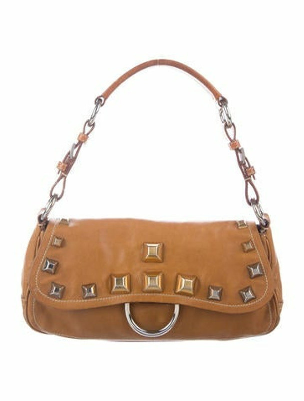 Prada Calf Borchie Studded Shoulder Bag - ShopStyle