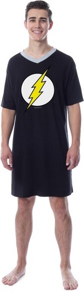 Intimo DC Comics Mens' The Flash Logo Symbol Nightgown Sleep Pajama ...