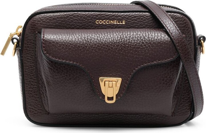 Coccinelle Logo-Stamp Leather Crossbody Bag - ShopStyle