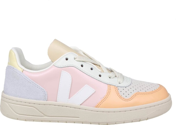 Veja V-10 Sneakers In Leather Multicolor - ShopStyle