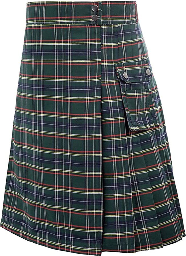 Zannycn Medieval Scotland Pleated Skirts Men's Medieval Warrior Kilt ...