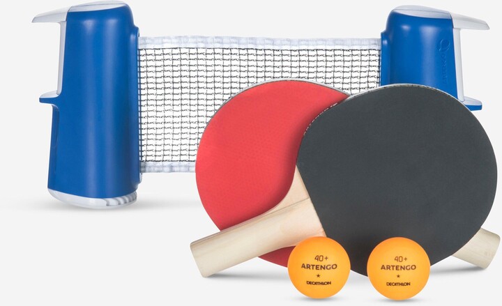 Decathlon Small Indoor Table Tennis Set With A Rollnet + 2 Table Tennis ...