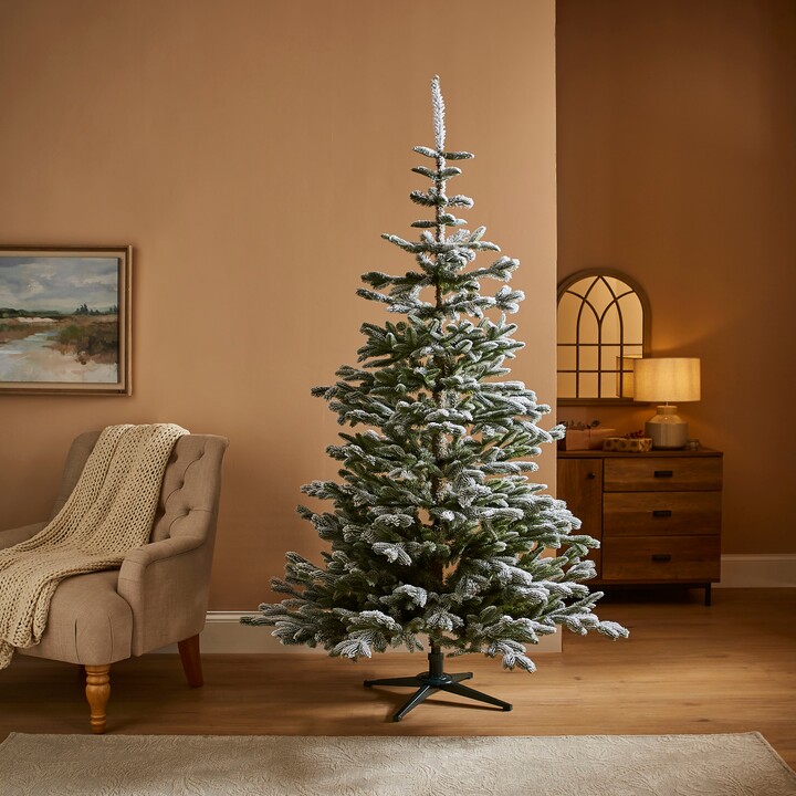 Dunelm 7ft Snowy Nordmann Fir Christmas Tree White - ShopStyle