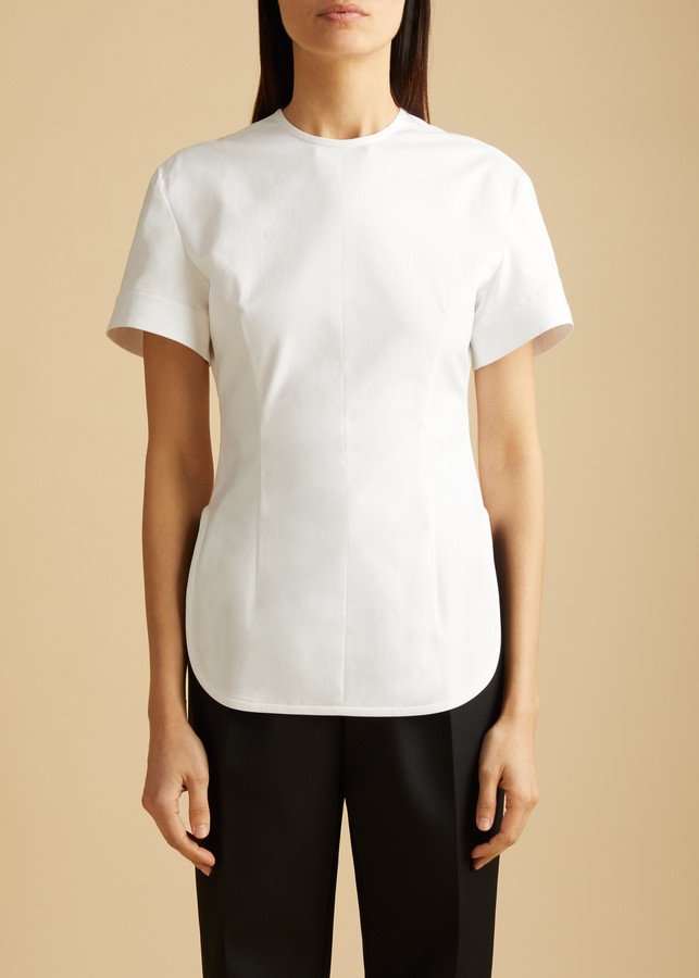 KHAITE The Renny Top in White - ShopStyle
