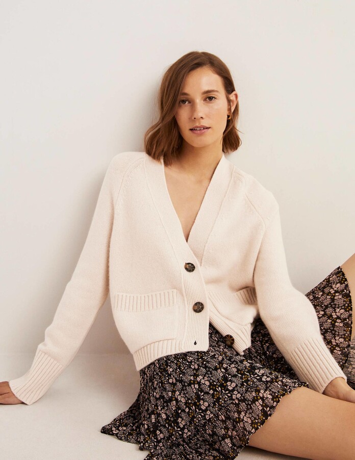 Boden Cashmere Rib Cardigan - ShopStyle